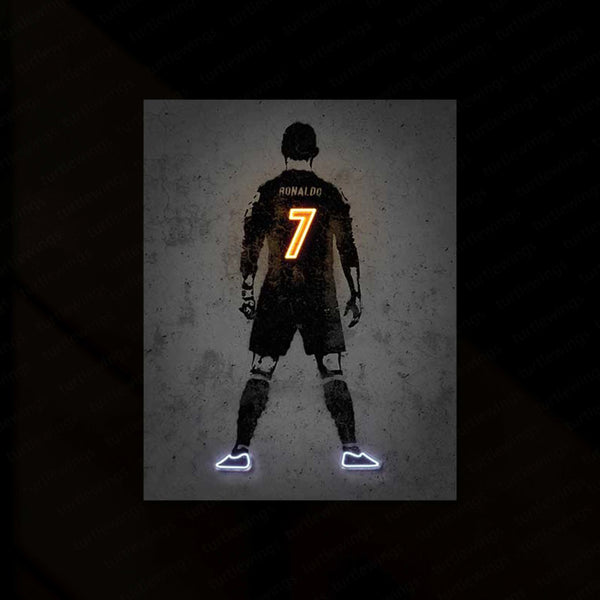 Cristiano Ronaldo Neon LED Wall Frame - Iconic Glow for Football Fans ...