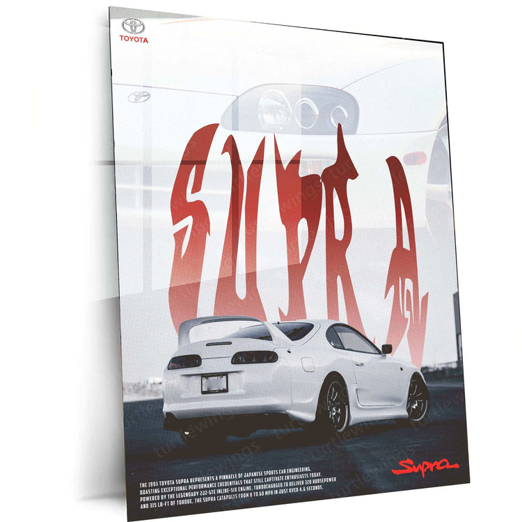 Toyota Supra – Iconic Sports Car Metal Poster – TURTLEWINGS