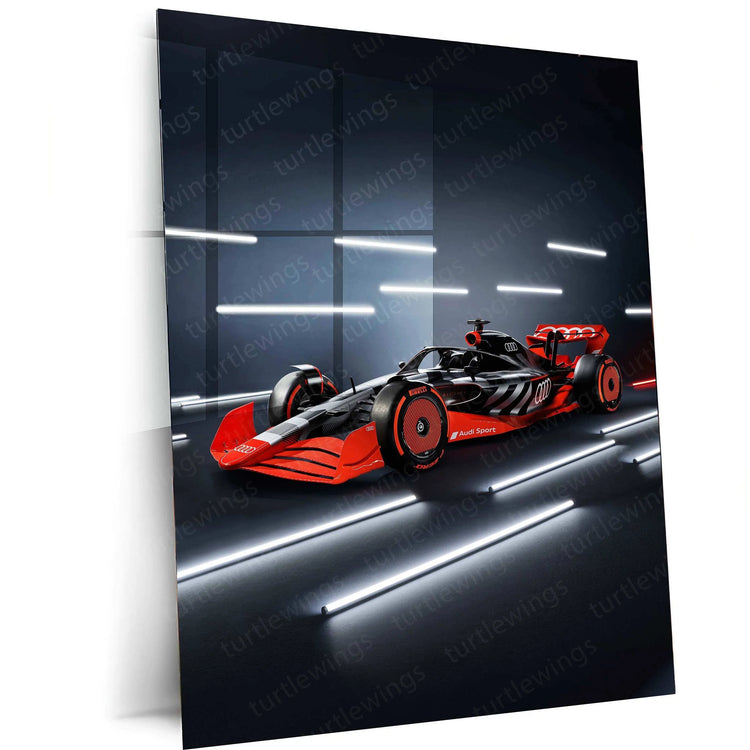 Audi F1 Metal Poster | Formula 1 Racing Artwork | Motorsport Wall Deco ...