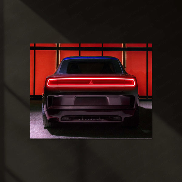 🔥 Dodge Charger SRT Hellcat Neon LED Metal Poster | Muscle Car Wall Ar ...