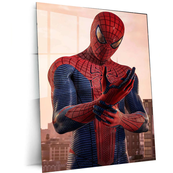 Spider-Man Metal Poster | Marvel Superhero Wall Art | Web-Slinging Act ...