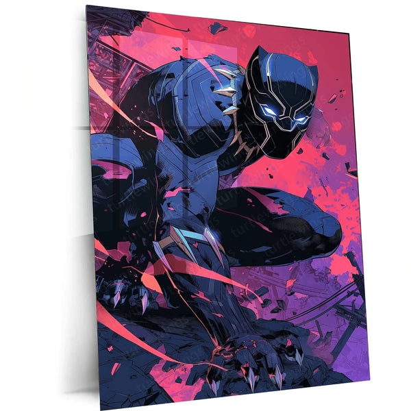 Black Panther Metal Poster | Marvel Wall Art | Wakanda Forever Decor ...