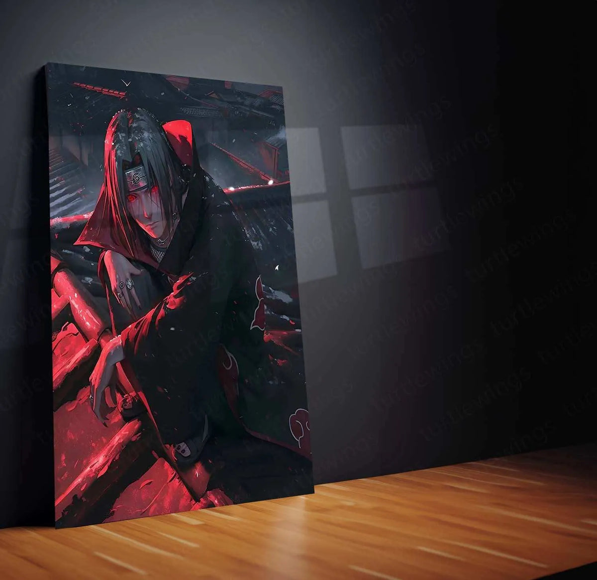 Itachi Uchiha Metal Poster | Naruto Anime Wall Art | Akatsuki Sharinga ...