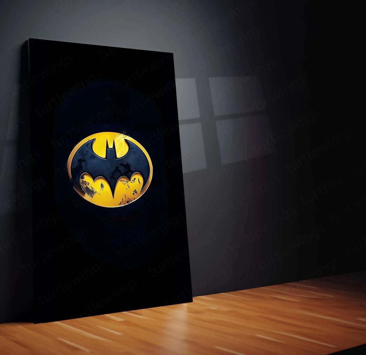 Batman Symbol Metal Poster – The Iconic Bat Emblem – TURTLEWINGS