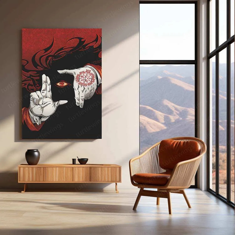 Alucard Eyes Poster – Dark Vampire Art from Hellsing – TURTLEWINGS