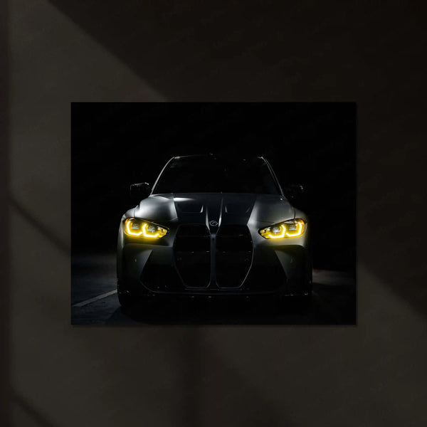 BMW M Series – The Golden Eyes Neon LED Metal Poster | Performance Mac ...