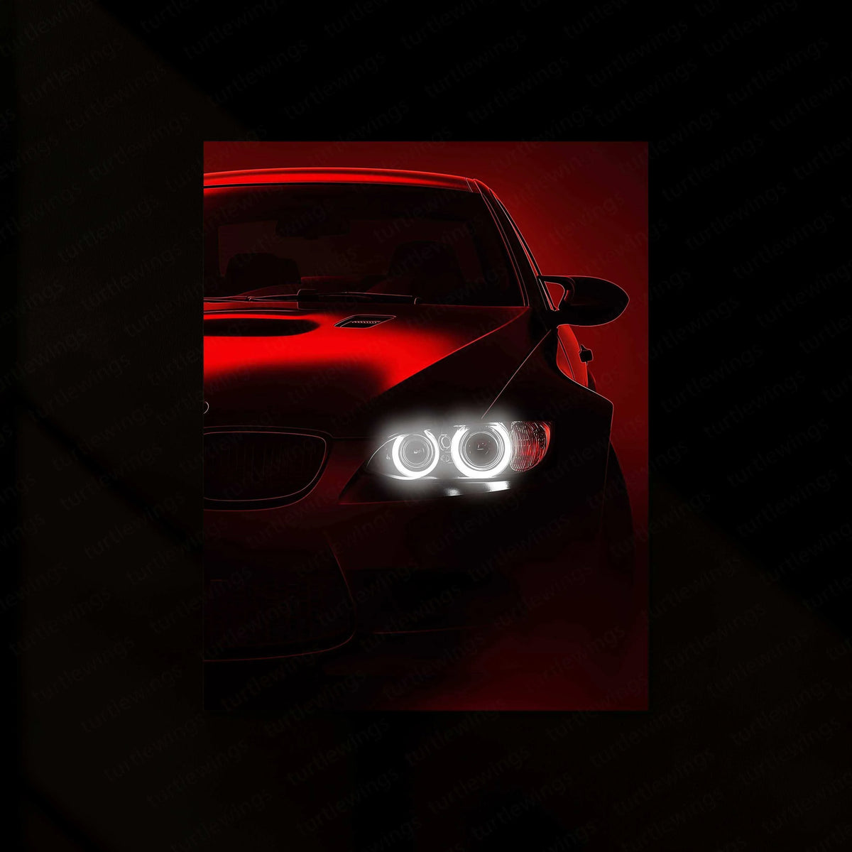 BMW M5 Neon LED Metal Frame â Luxurious Automotive Wall Art – TURTLEWINGS
