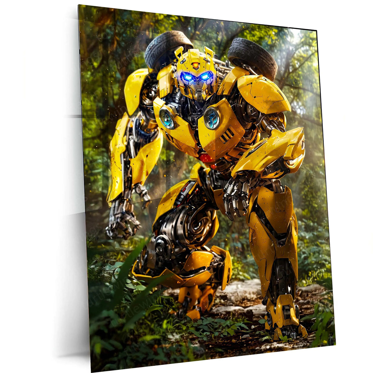 Bumblebee Transformer Metal Poster – Iconic Autobot Wall Art – TURTLEWINGS