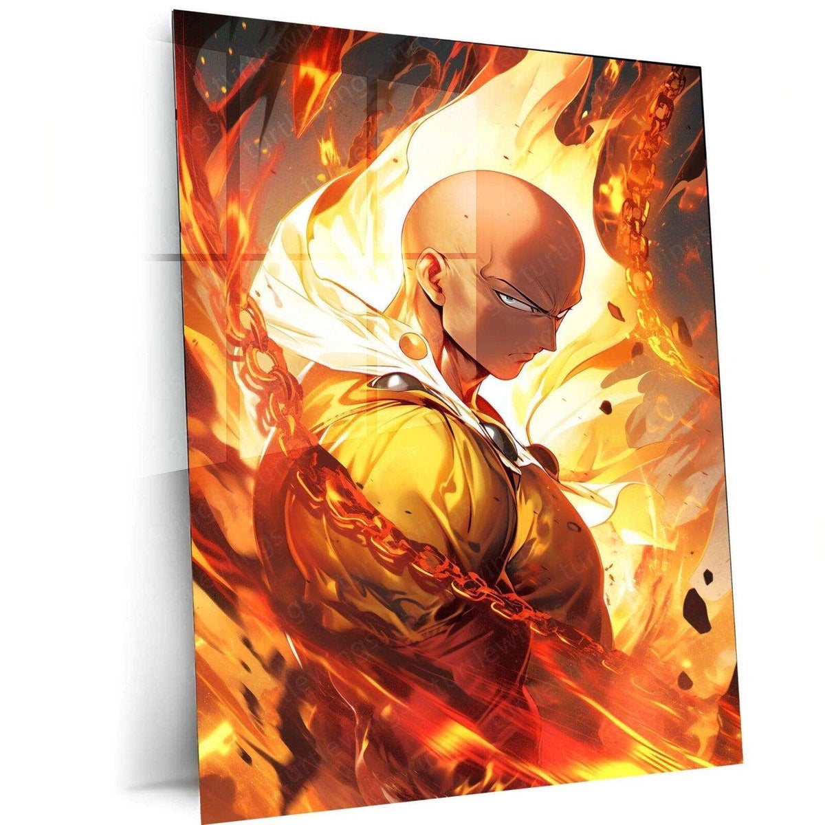 One Punch Man - Saitama Metal Poster | Anime Wall Art | HD Print ...