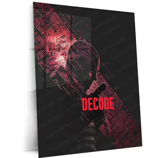 Decode Metal Poster | Inspirational Mindset & Puzzle Wall Art | Motiva ...