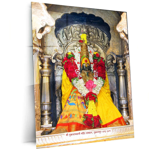 Devi Tulja Bhavani Metal Poster – Divine Warrior Goddess Wall Art | Hi ...