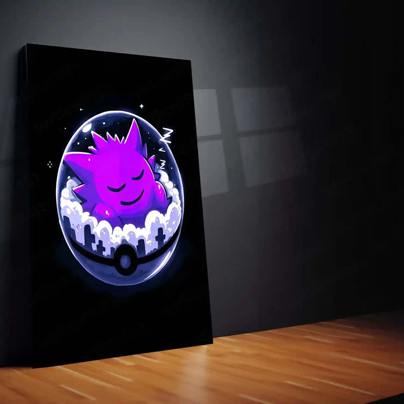 Gengar Pokémon Metal Frame | Ghost-Type Wall Art | Anime Gaming Decor ...