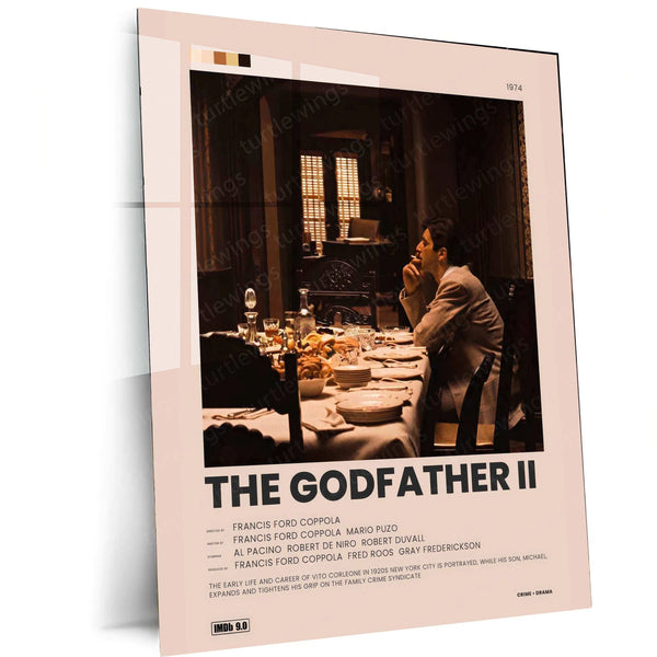 The Godfather Metal Poster | Classic Movie Wall Art | Vintage Mafia Ae ...