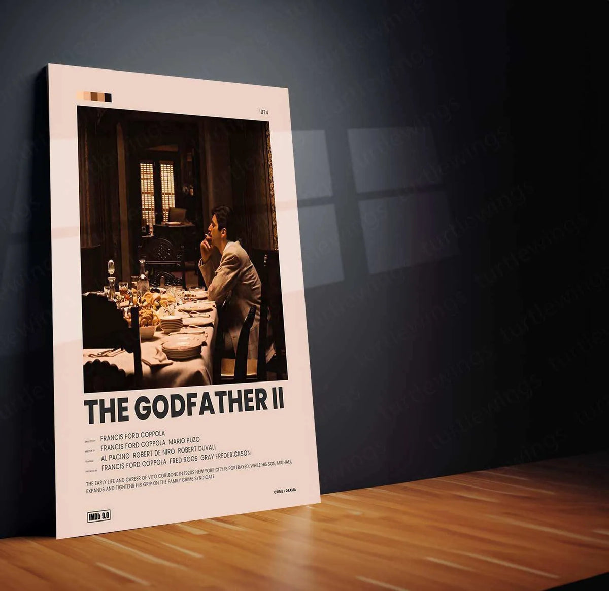 The Godfather Metal Poster | Classic Movie Wall Art | Vintage Mafia Ae ...