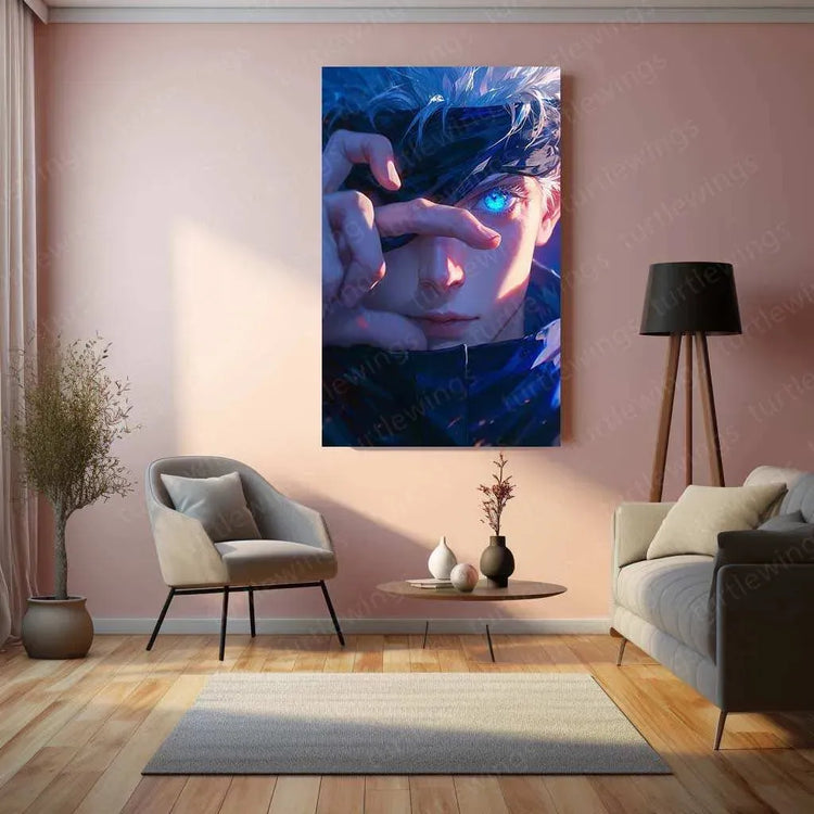 Gojo Satoru - Jujutsu Kaisen Hyper-Realistic Metal Poster | Main Portr ...