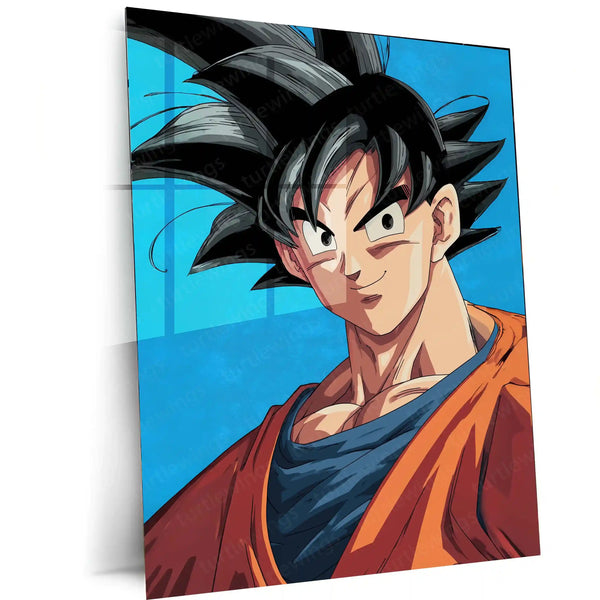Goku Smiling Portrait – Classic Dragon Ball Z Anime Metal Frame | Saiy ...