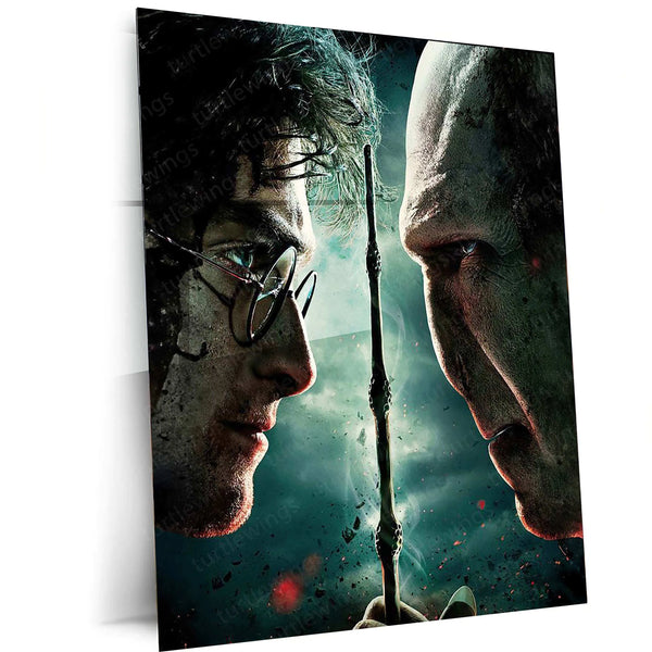 Harry vs. Voldemort Metal Poster – Epic Wizarding Duel Wall Art | Magi ...