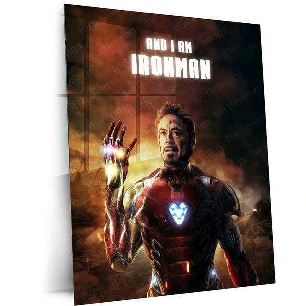 I Am Iron Man Metal Poster – Iconic Marvel Tribute Wall Art | Tony Sta ...