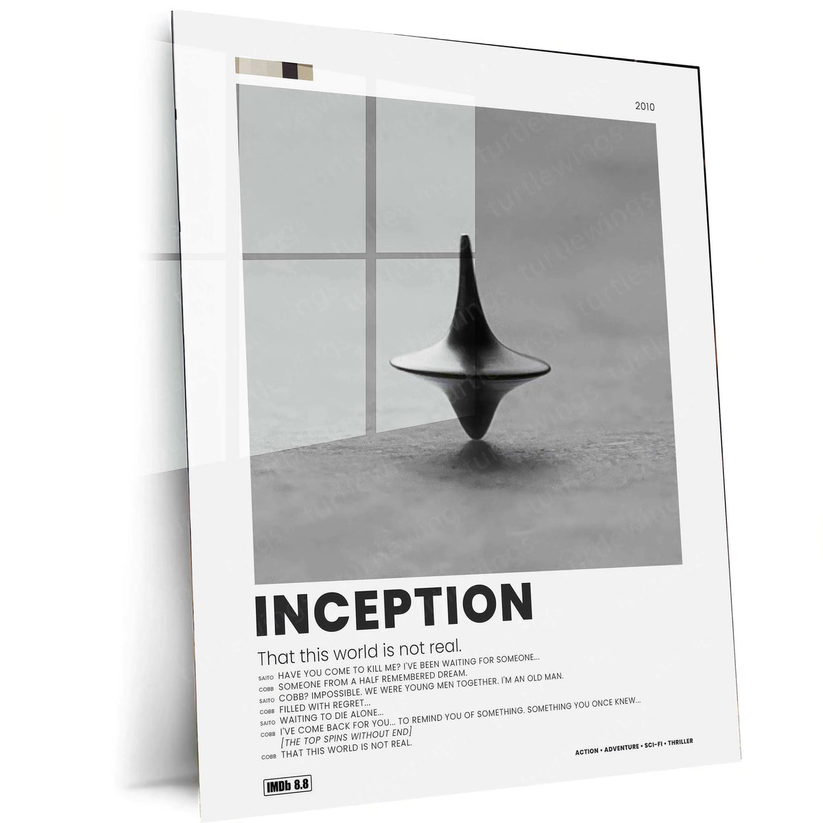 Inception Metal Poster | Sci-Fi Movie Wall Art | Dream Within a Dream ...