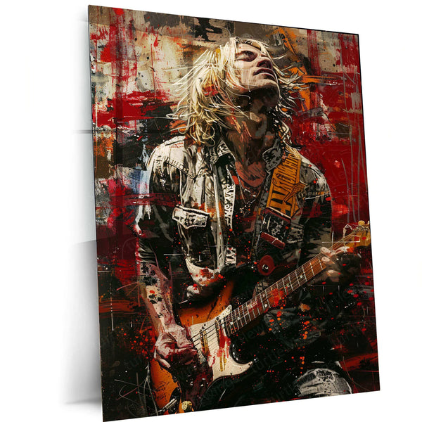 Kurt Cobain Metal Poster – Nirvana Grunge Rock Legend Wall Art ...
