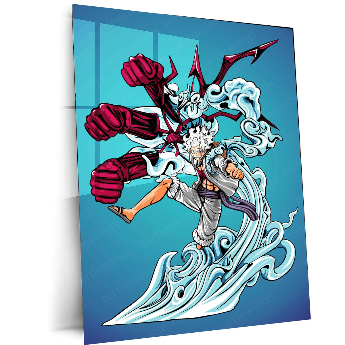 Anime Metal Poster | Luffy Gear 5 Metal Poster | One Piece Wall Art ...