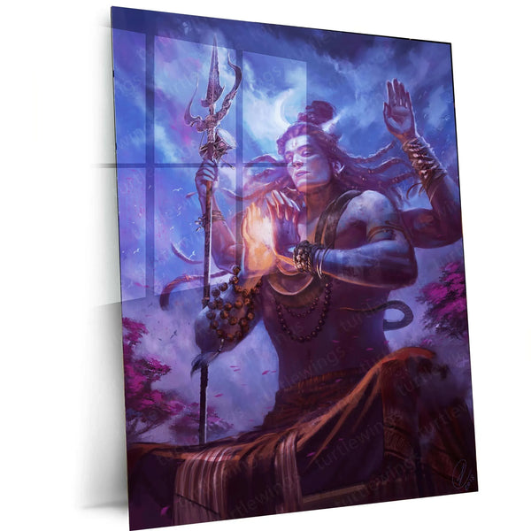 Lord Shiva Metal Poster – Divine Mahadev Wall Art | Hindu Spiritual De ...