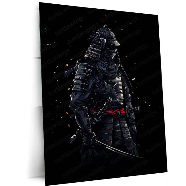 Samurai Warrior Metal Frame | Traditional Japanese Armor Art 03 ...