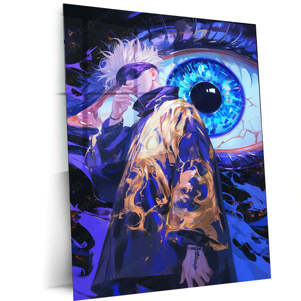 Satoru Gojo Metal Poster | Jujutsu Kaisen Anime Wall Art | Limitless ...
