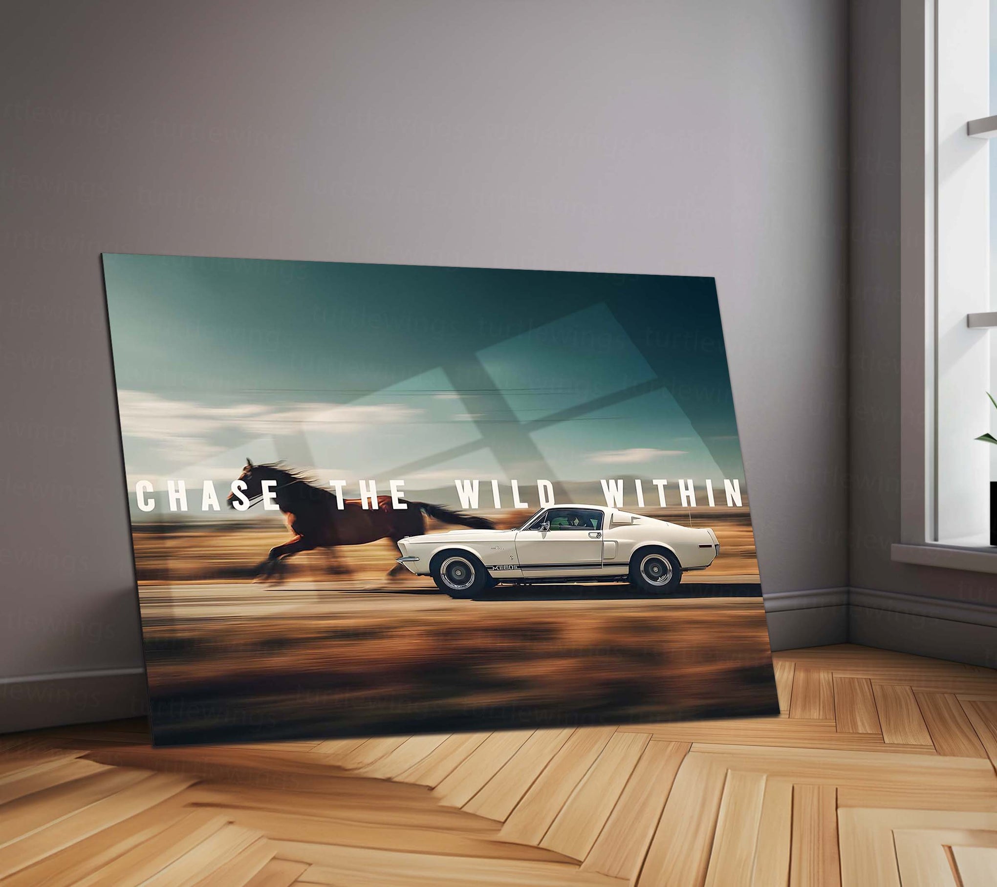 Quote Metal Poster | Shelby Mustang – CHASE THE WILD WITHIN | Raw Powe ...