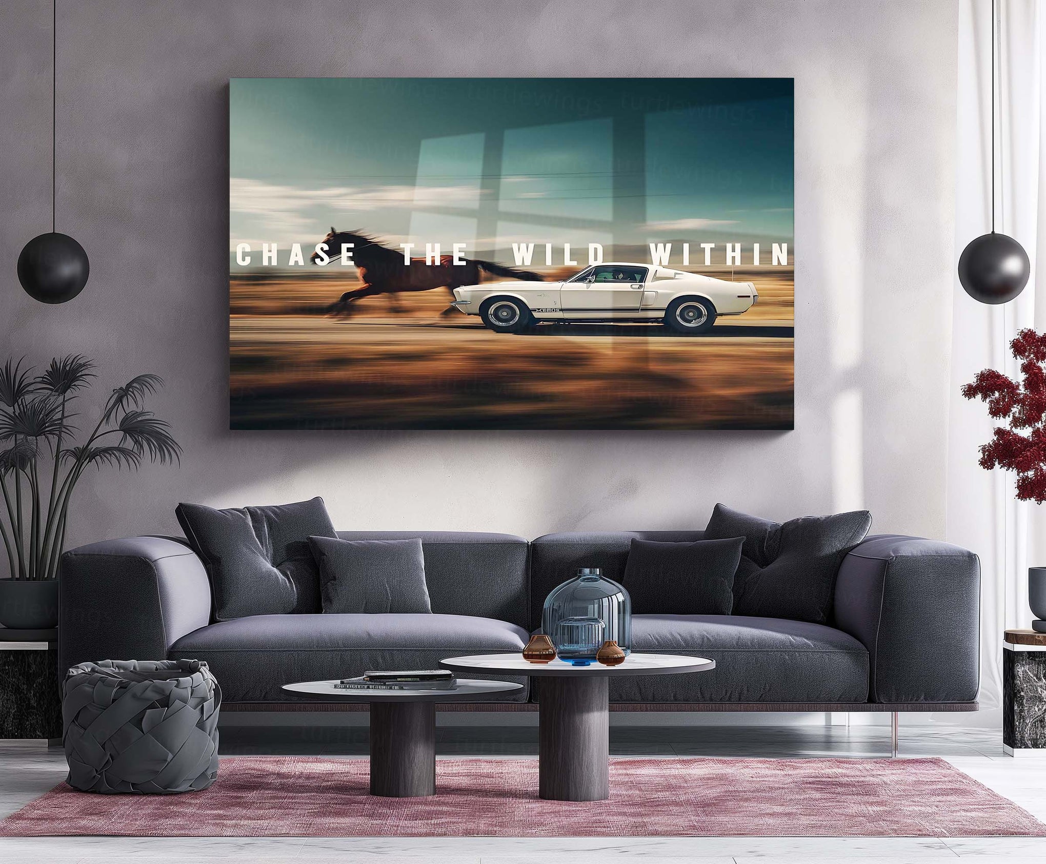 Quote Metal Poster | Shelby Mustang – CHASE THE WILD WITHIN | Raw Powe ...