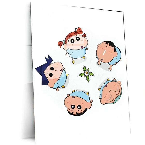 Shinchan Metal Poster – Fun & Nostalgic Anime Wall Art – TURTLEWINGS
