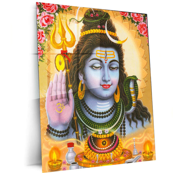Lord Shiva Metal Poster – Divine Mahadev Wall Art | Hindu Spiritual De ...