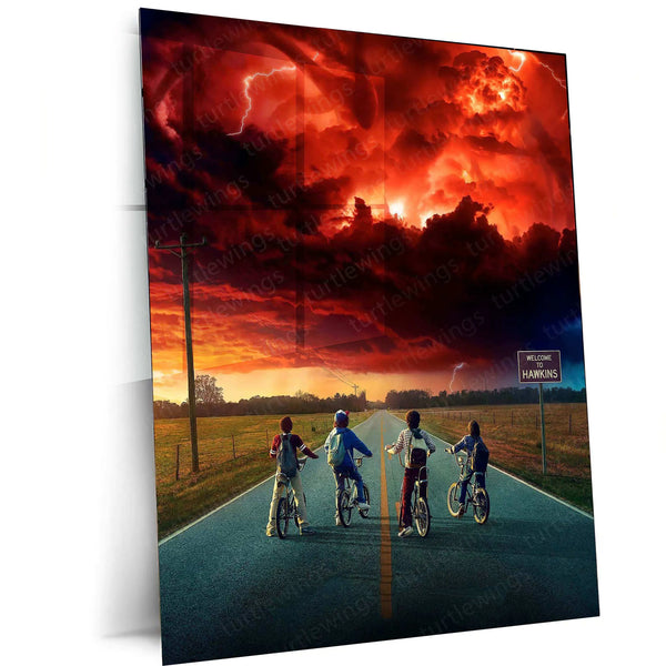 Stranger Things Metal Poster – The Upside Down Awaits 1 – TURTLEWINGS