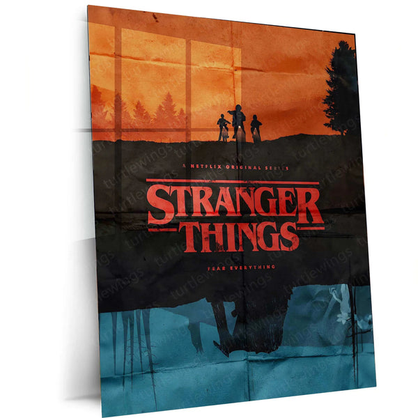 Stranger Things Metal Poster – The Upside Down Awaits 3 – TURTLEWINGS
