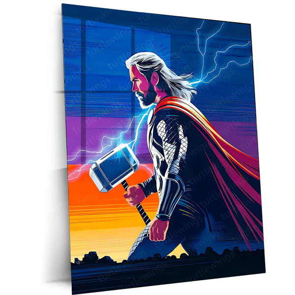 Marvel Metal Poster | Thor Metal Poster | Mighty God of Thunder Wall A ...