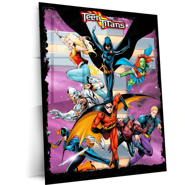 Teen Titans – Heroes United Metal Poster | DC Comics Wall Frame ...