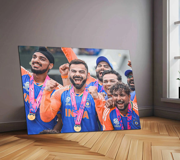 VK-AS-KY Celebration Metal Poster – Virat Kohli, Suryakumar Yadav & Ha ...