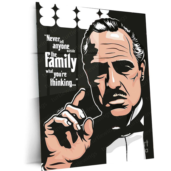 The Godfather Metal Poster | Vintage Mafia Movie Wall Art | Classic Cr ...