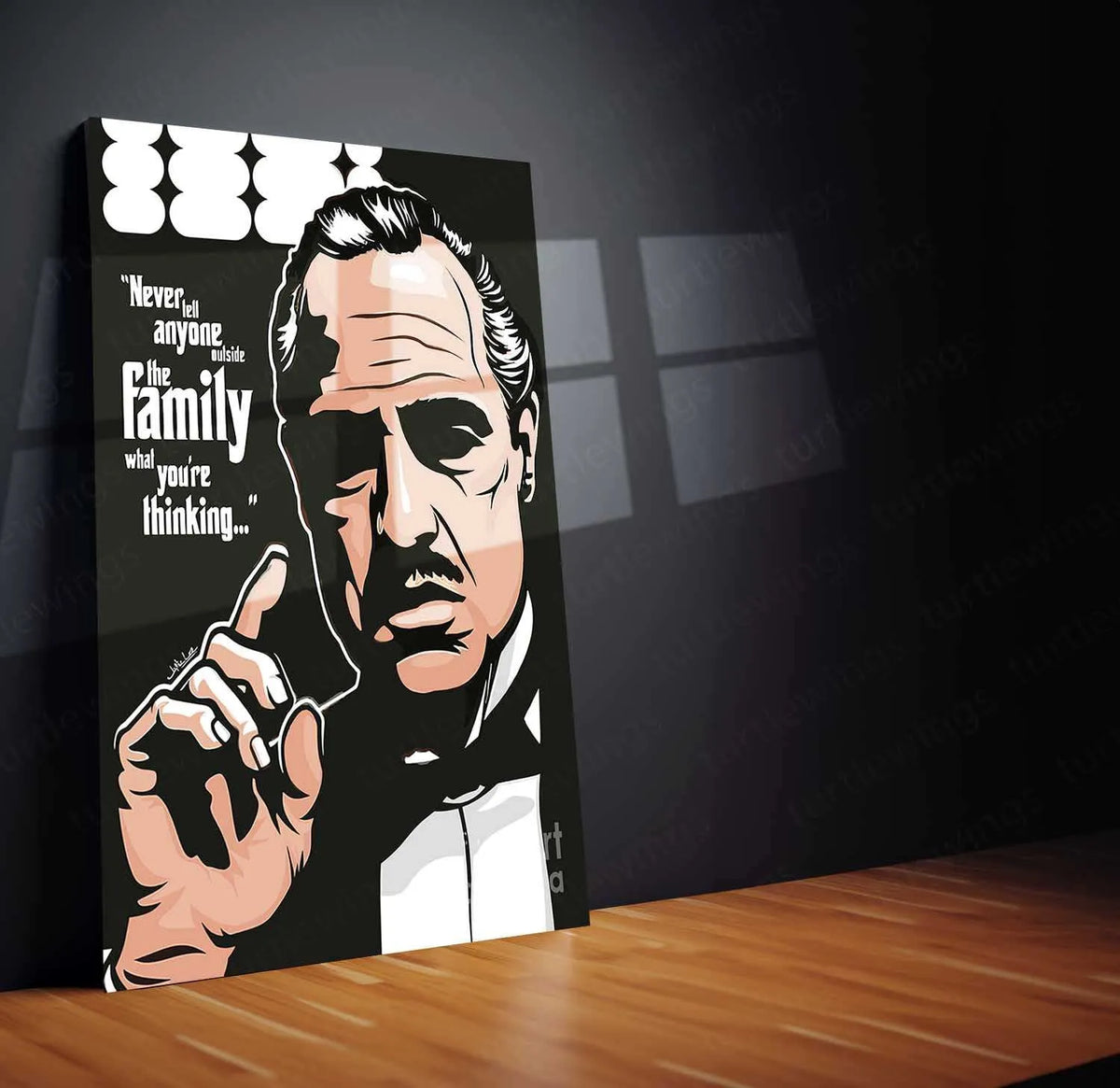 The Godfather Metal Poster | Vintage Mafia Movie Wall Art | Classic Cr ...