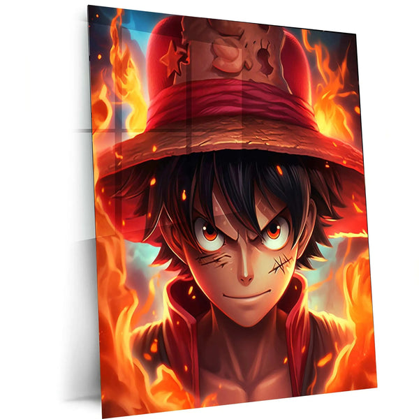 Monkey D. Luffy Metal Poster | One Piece Anime Wall Art | Pirate King ...