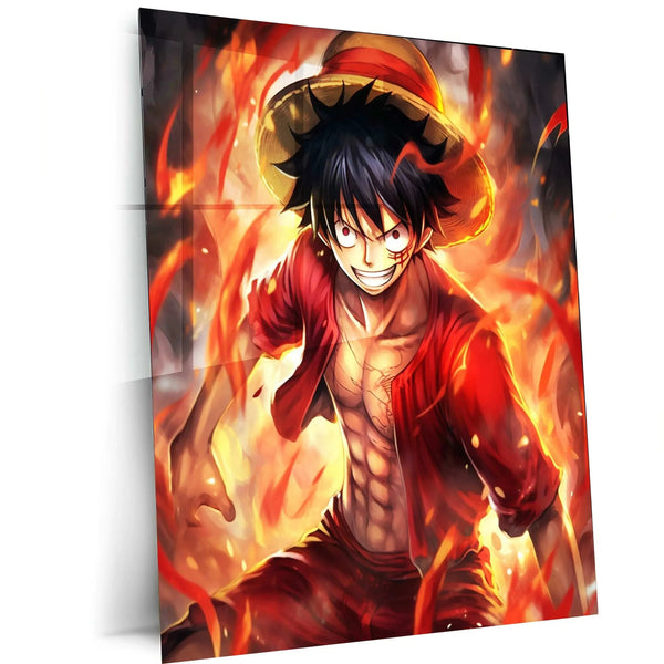 Monkey D. Luffy Metal Poster | One Piece Wall Art | Anime Pirate King ...
