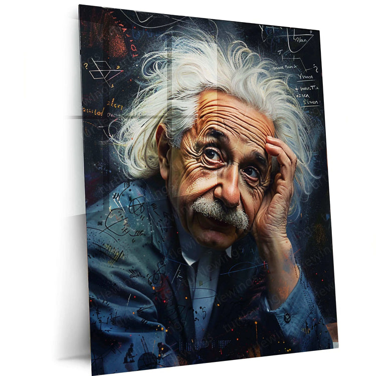 Albert Einstein Art Metal Poster – TURTLEWINGS