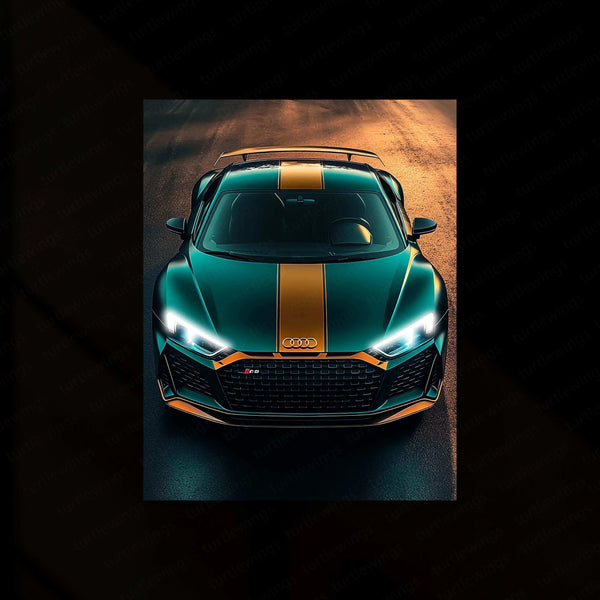 Audi Racing Neon LED Metal Poster â High-Performance Motorsport Wall ...
