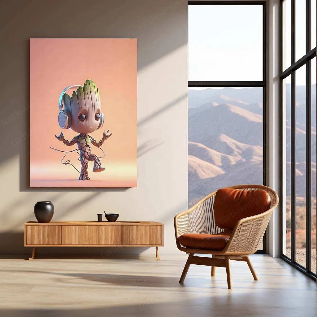 Baby Groot Metal Poster – Adorable Guardians of the Galaxy Wall Art ...