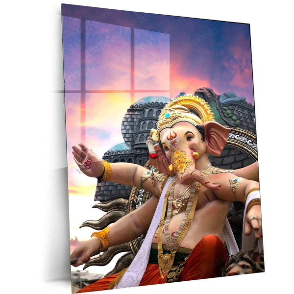 Bappa Metal Poster – Divine Lord Ganesha Wall Art | Hindu Spiritual De ...