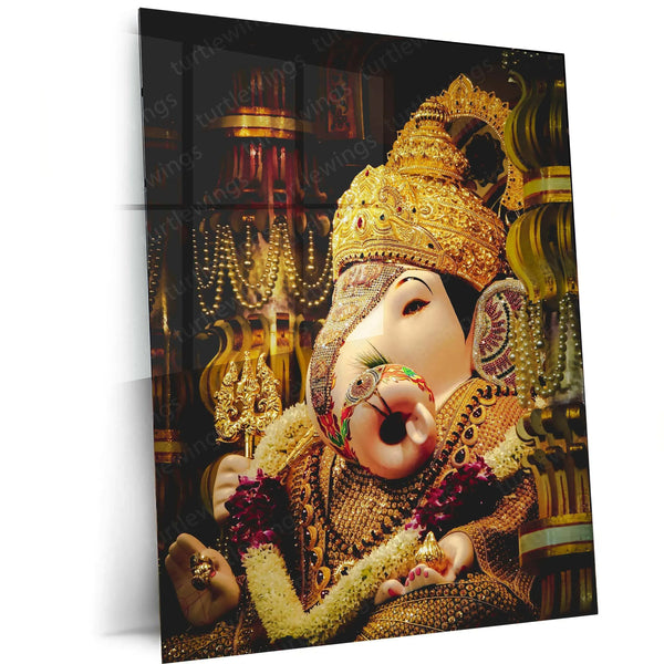 Bappa Metal Poster – Divine Lord Ganesha Wall Art | Hindu Spiritual De ...