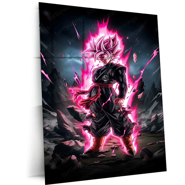 Black Goku Metal Poster – Dragon Ball Z Super Saiyan Art | Powerful An ...