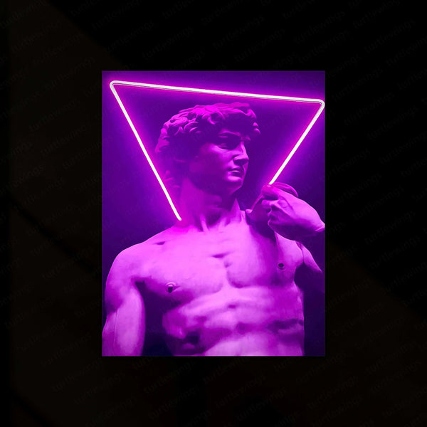 David Triangle Neon LED Metal Frame â Bold Geometric Art – TURTLEWINGS