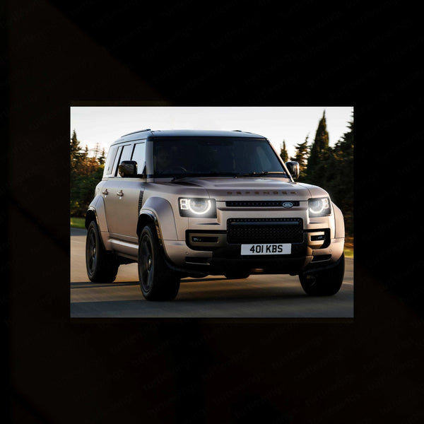 Defender Neon LED Metal Frame â Bold and Rugged Wall Art for Off-Roa ...