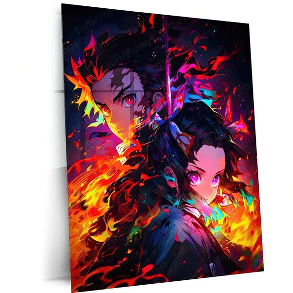 Demon Slayer Metal Poster – The Battle Against Demons – TURTLEWINGS